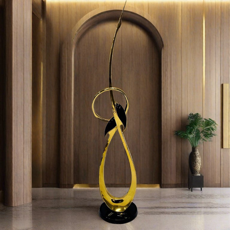 Decorative Large Brass "Entwined Cranes" Birds Sculpture, France 1970 ...