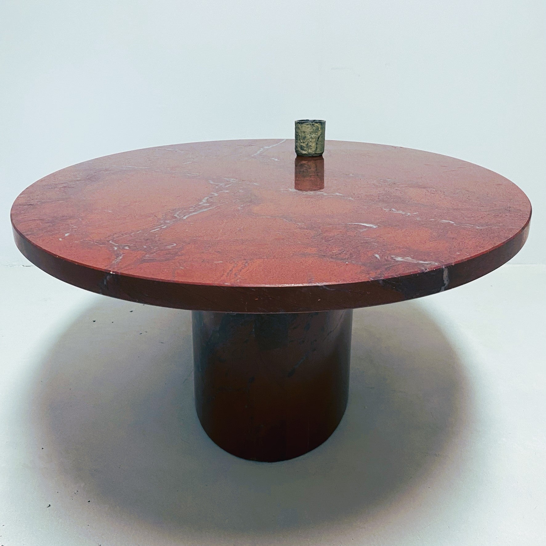 Large Ox-blood Red 'rosso Levanto' Oval Marble Coffee Table, Italy 197 ...