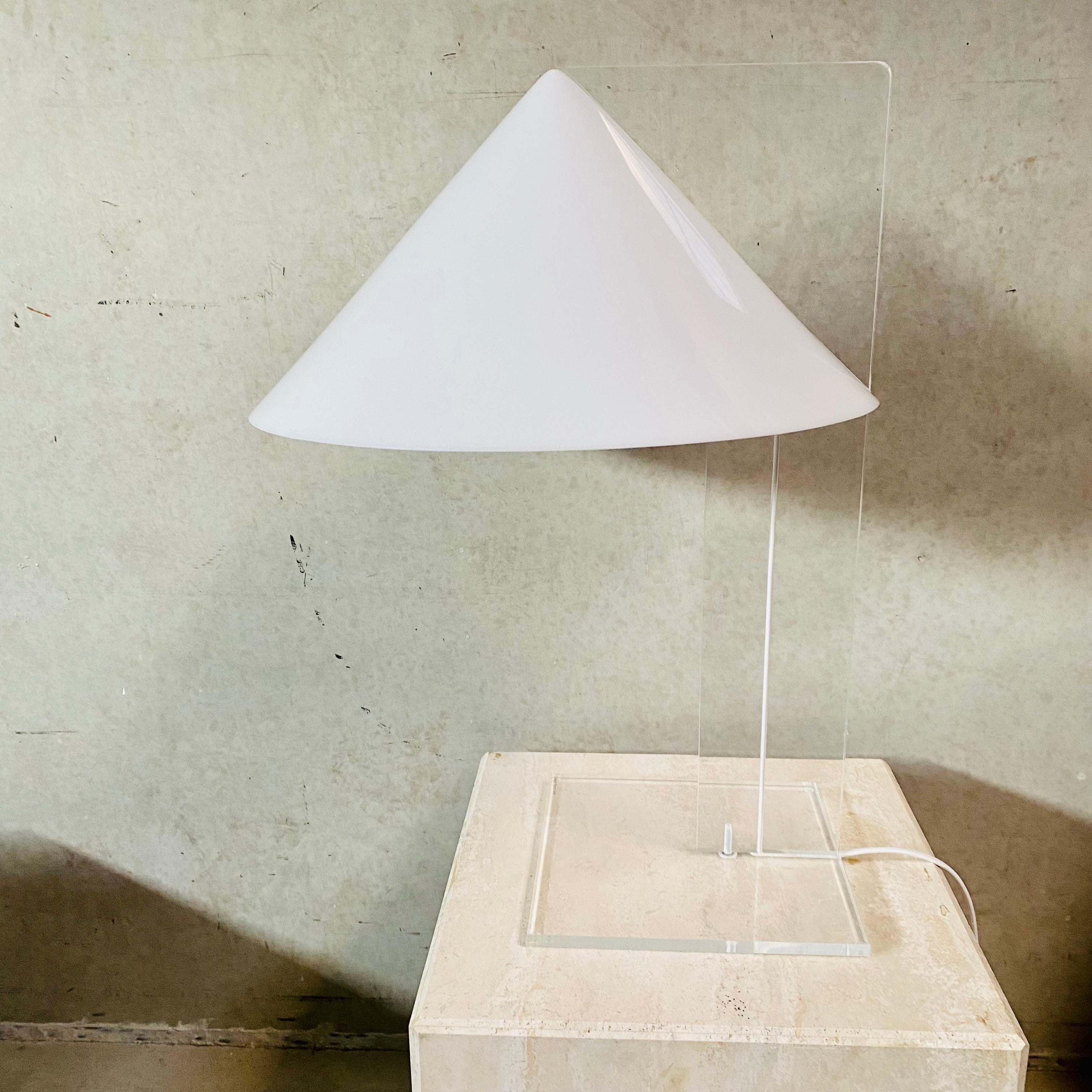 Plexiglass Perspex Table Lamp 'cone' Harco Loor Haarlem, Netherlands 1 ...